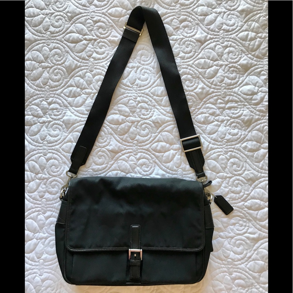 Coach Nylon Black Messenger/Crossbody Bag - Gem